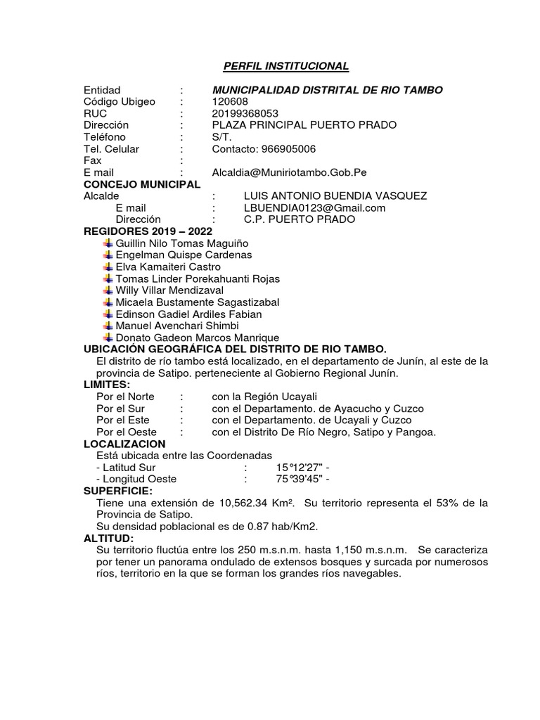 Perfil Institucional | PDF | Naturaleza