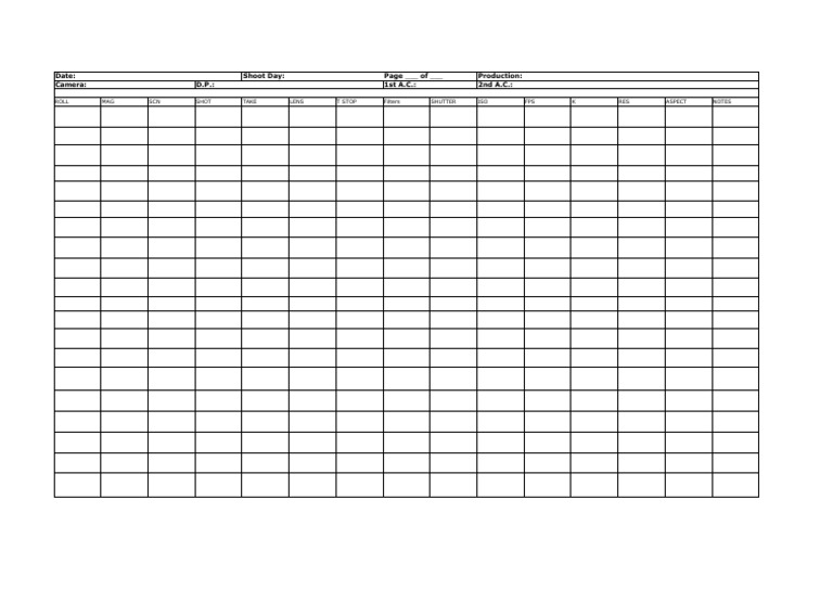 Film Production Shooting Schedule Template | PDF | Games & Activities