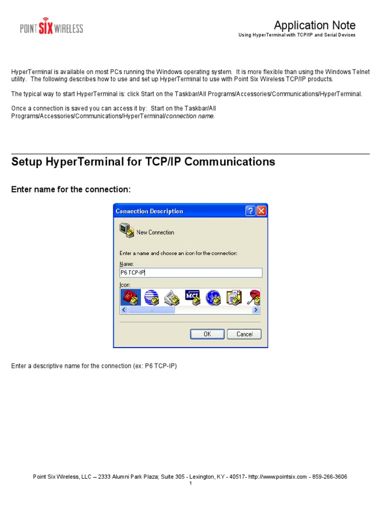 AppNote - Using Hyperterminal With TCP-IP and Serial Devices | PDF ...