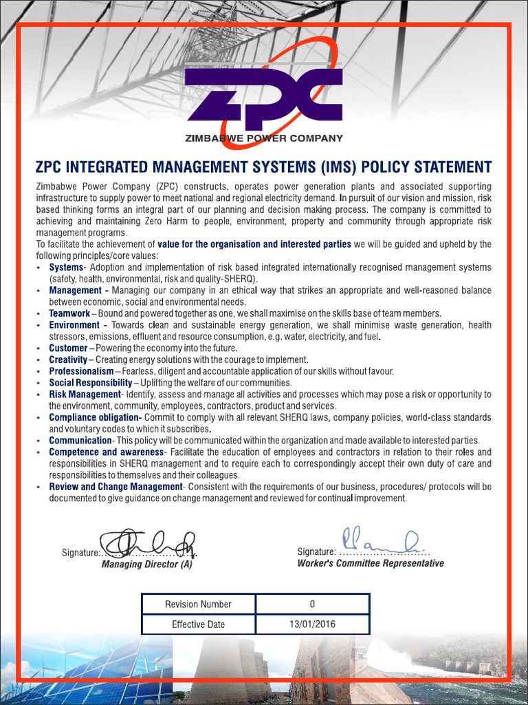 Ims Policy Statement | PDF