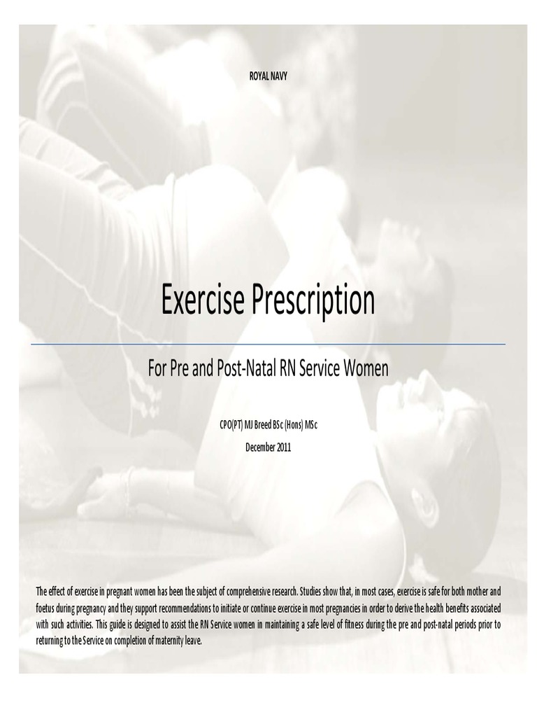 2012-Pre Post Natal Exercise Booklet-U PDF | PDF | Arm | Pregnancy