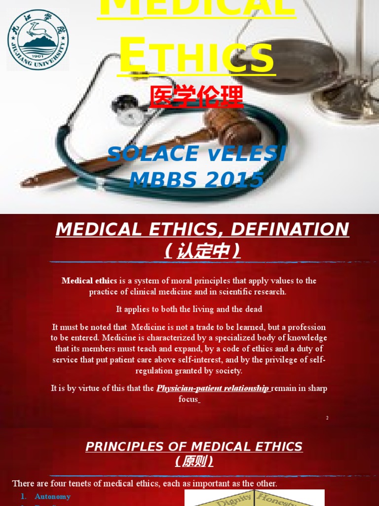 MEDICAL ETHICS PRINCIPLES | PDF | Medical Ethics | Autonomy