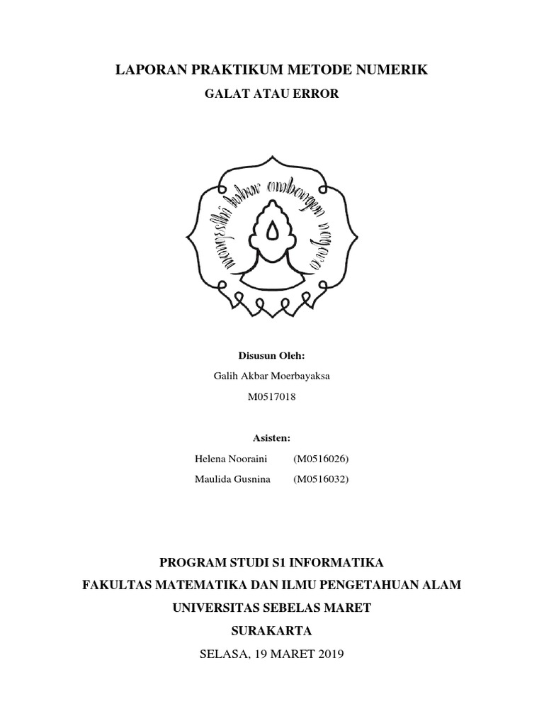 Laporan Praktikum Metode Numerik | PDF