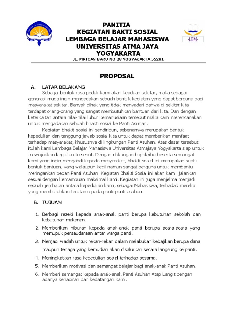 Proposal Baksos | PDF
