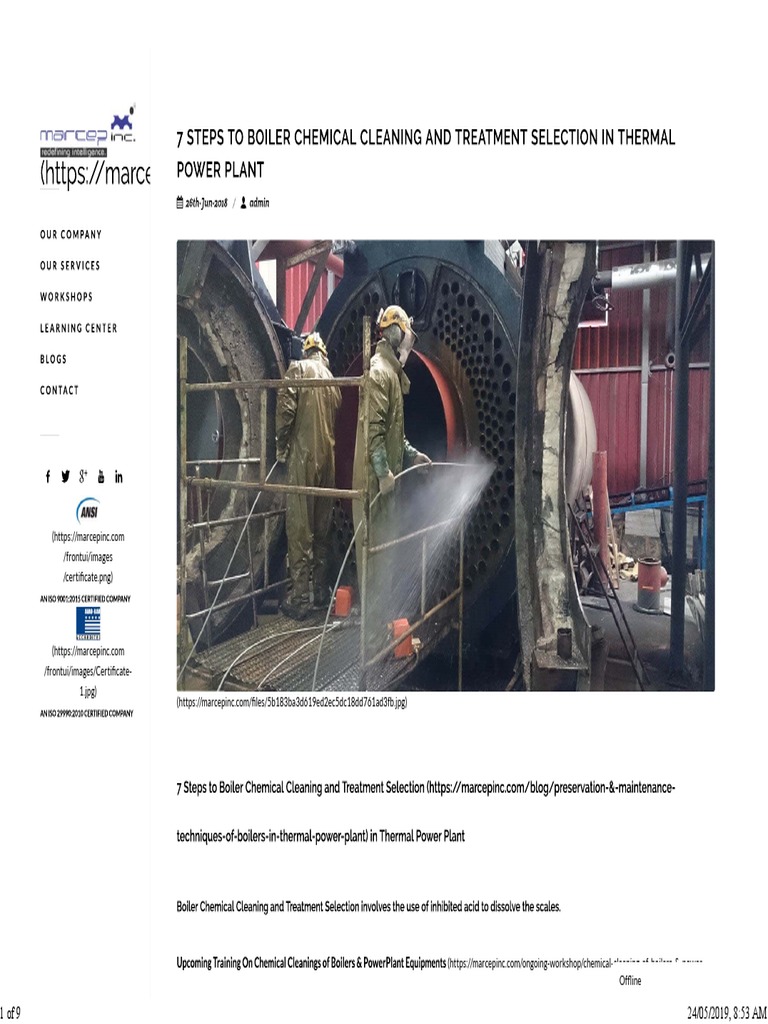 7 Steps To Boiler Chemical Cleaning and Treatment Selection in Thermal ...