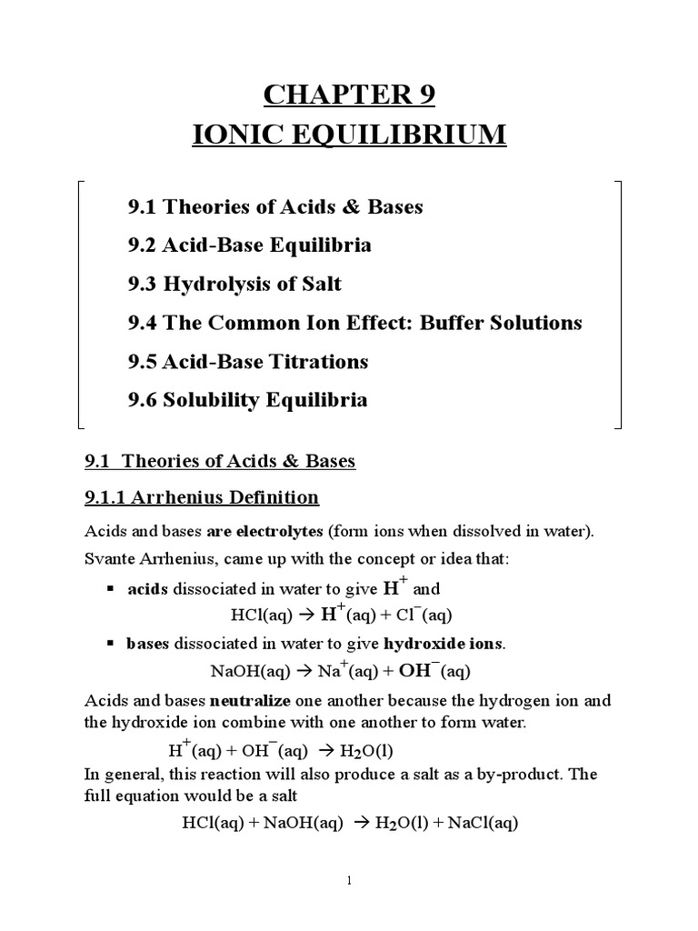 Ionic Eq | PDF | Acid | Titration