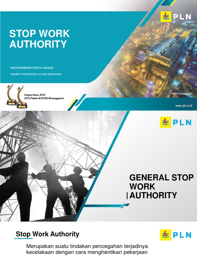 Prosedur Stop Work Authority K3 | PDF | Karier & Perkembangan ...