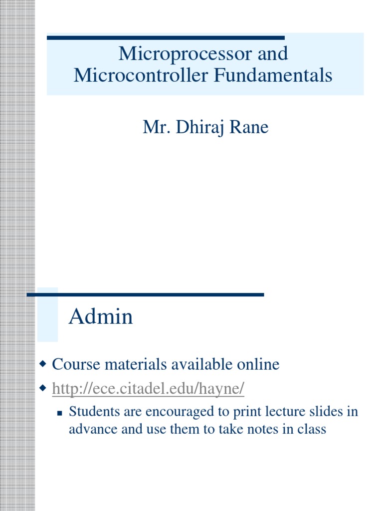 Microprocessor and Microcontroller Fundamentals | PDF | Microcontroller ...