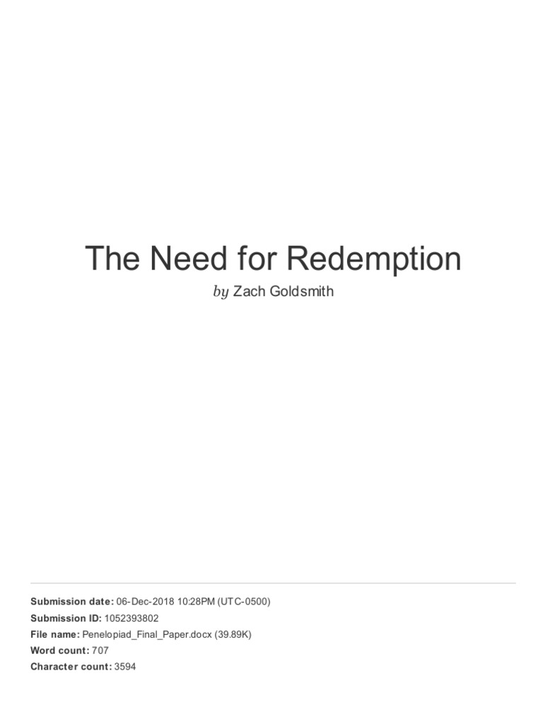 The Need For Redemption | PDF | Subject (Grammar) | Phrase
