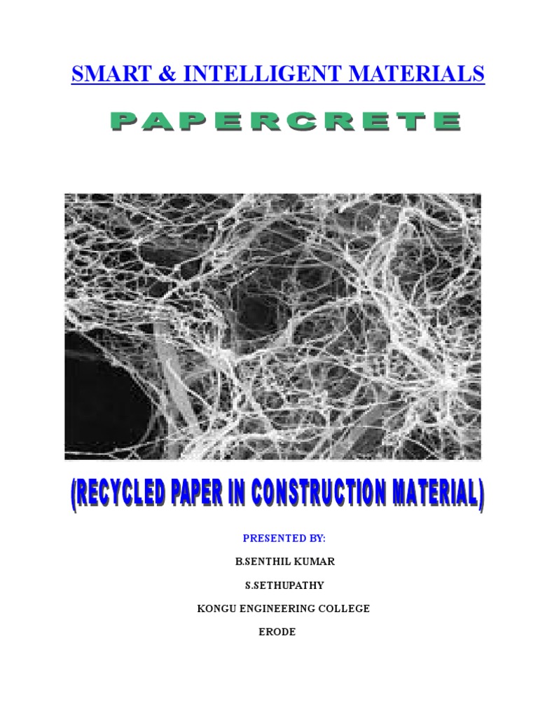 Papercrete: Sustainable Building Material | PDF | Building | Chemistry