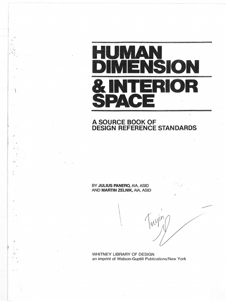 Human Dimension and Interior Space PDF | PDF