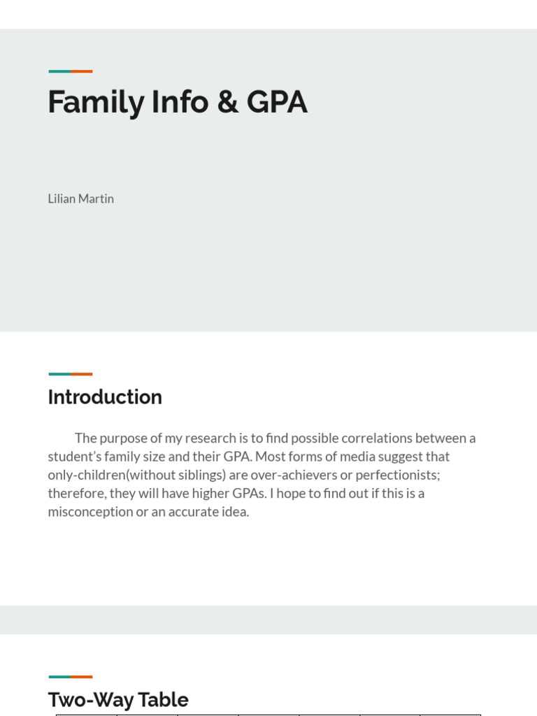 2-Way Table Project - Lilian Martin | PDF | Cognition | Psychology