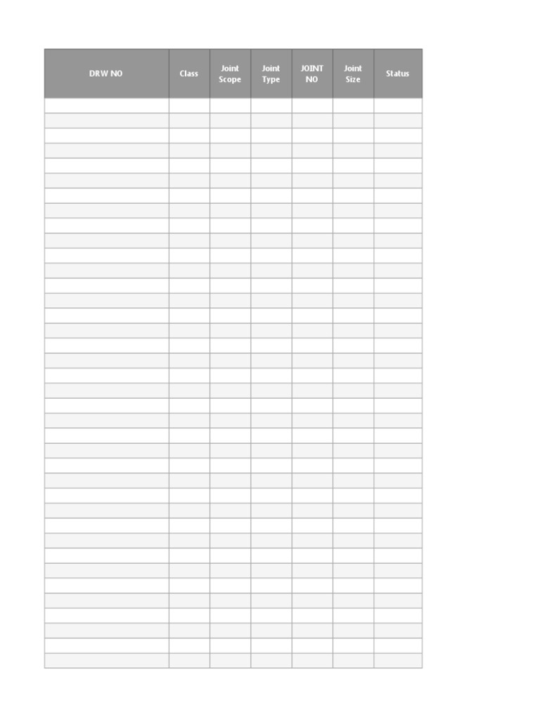 NDE Main Status Sheet | PDF