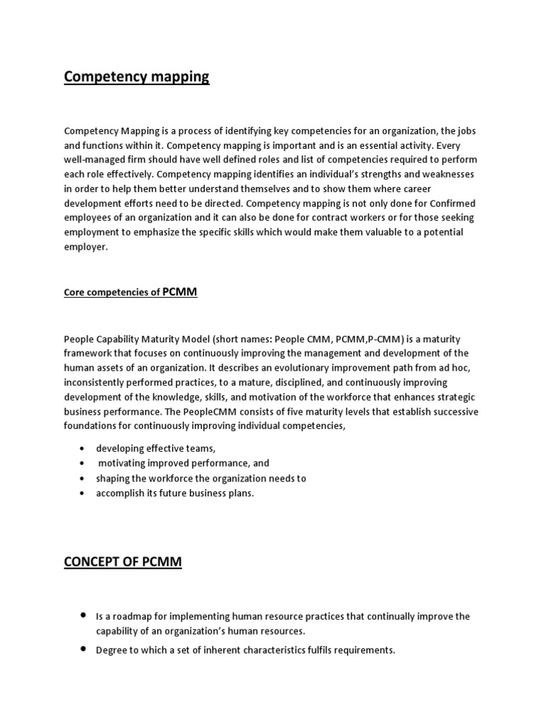Competency Mapping | PDF | Competence (Human Resources) | Cognition