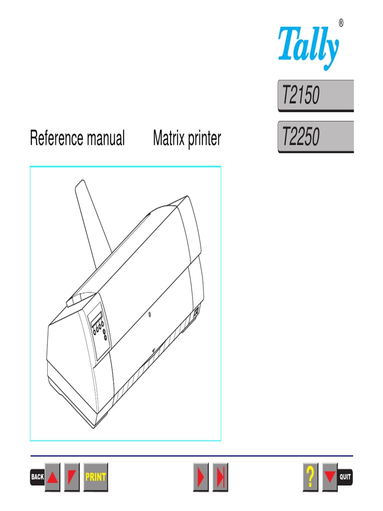 Tally 2250 Manual PDF | PDF | Printer (Computing) | Online And Offline