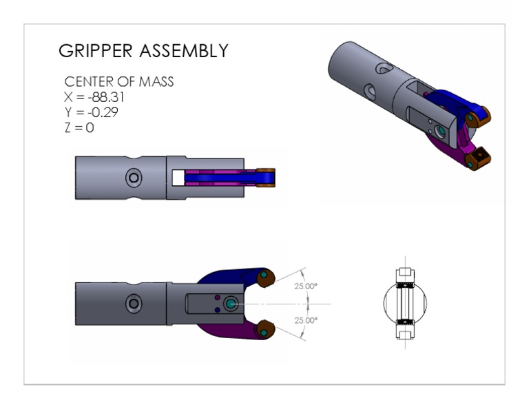 Analysis of Gripper Assembly Center of Mass and Angular Positioning for ...
