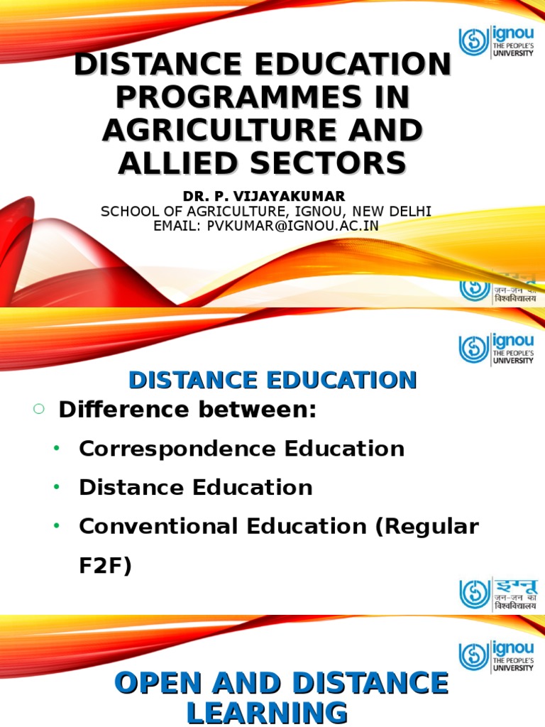 ODL Programmes in Agriculture and Allied Sectors | PDF | Food Safety ...