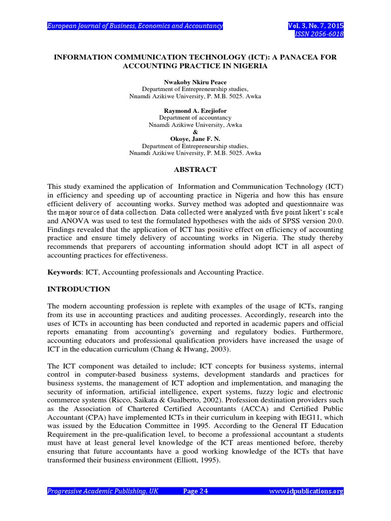 Full Paper Information Communication Technology | PDF | Educational ...