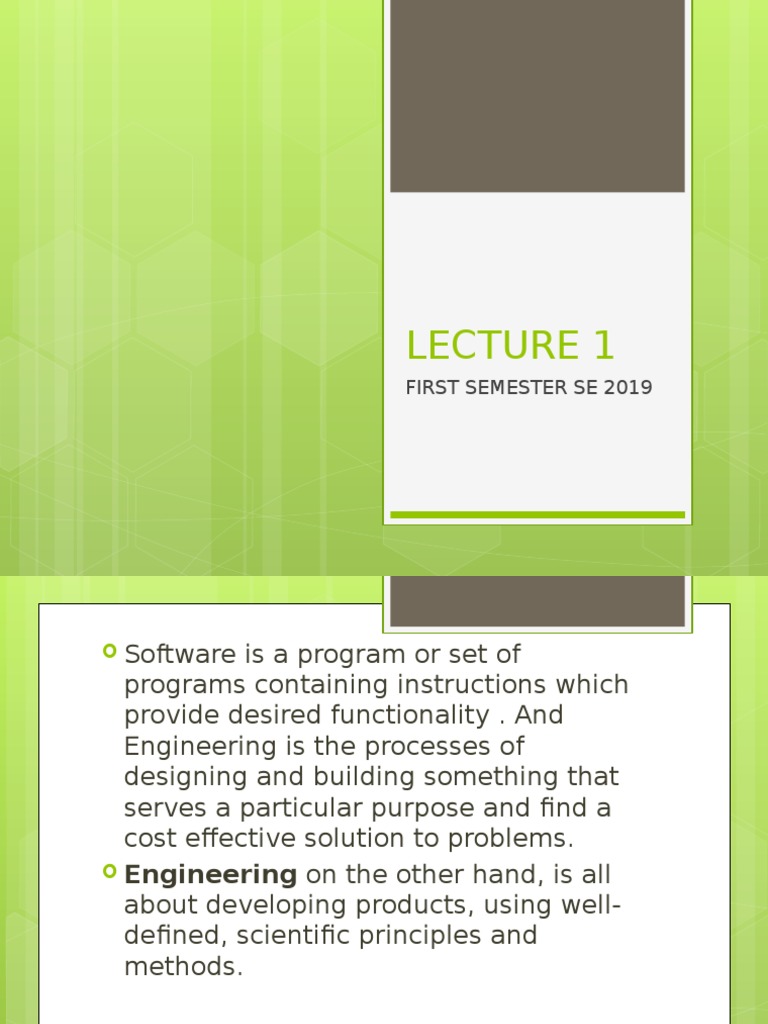 Lect 1-1 | PDF | Software Development | Computer Program