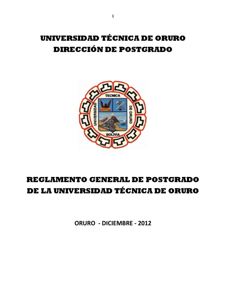 Reglamento General de Postgrado | PDF | Titulo academico | Universidad