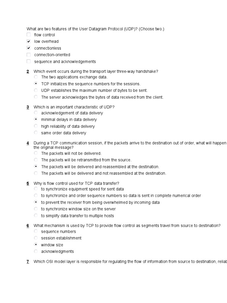 What Are Two Features of The User Datagram Protocol | Download Free PDF ...