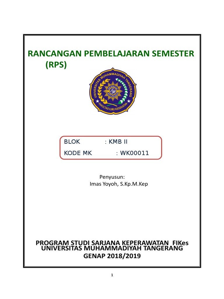 RPS KMB 2 Genap IMAS 018 019 | PDF