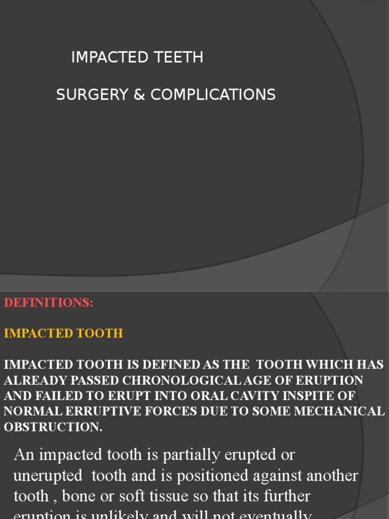 Final Impacted Third Molars-1 | PDF | Mouth | Dentistry