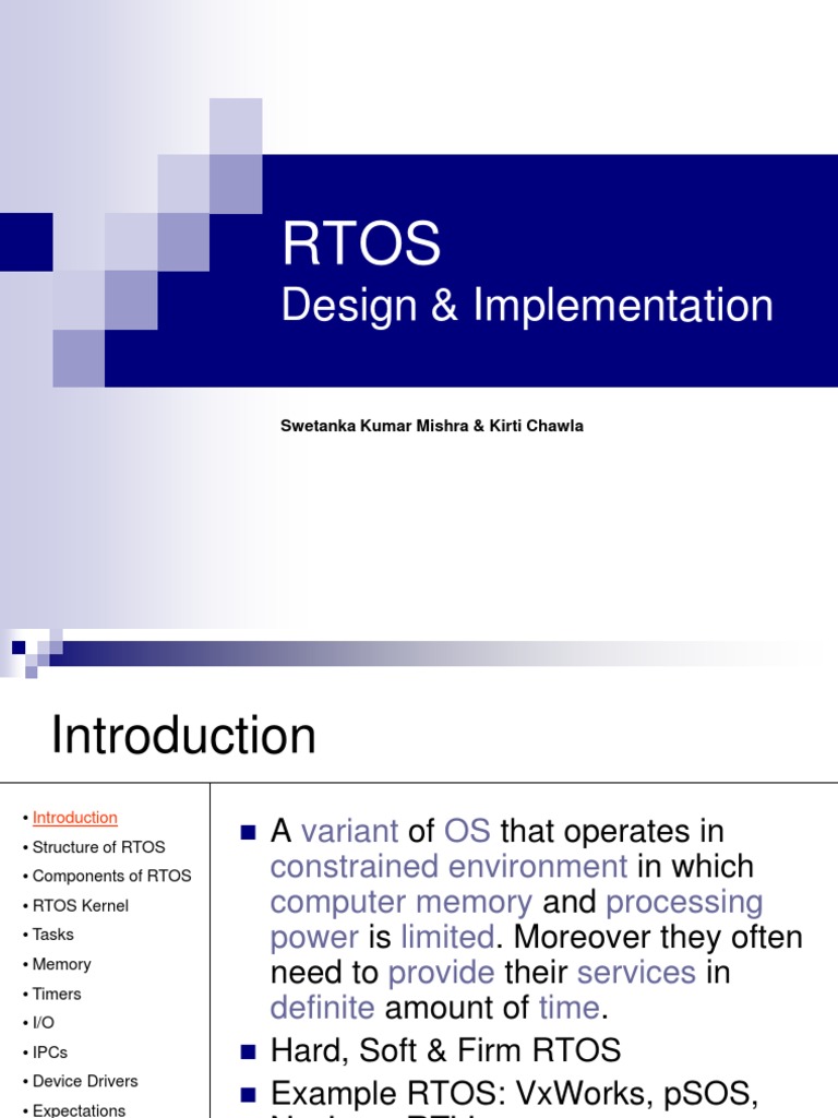 Rtos | PDF | Kernel (Operating System) | Device Driver
