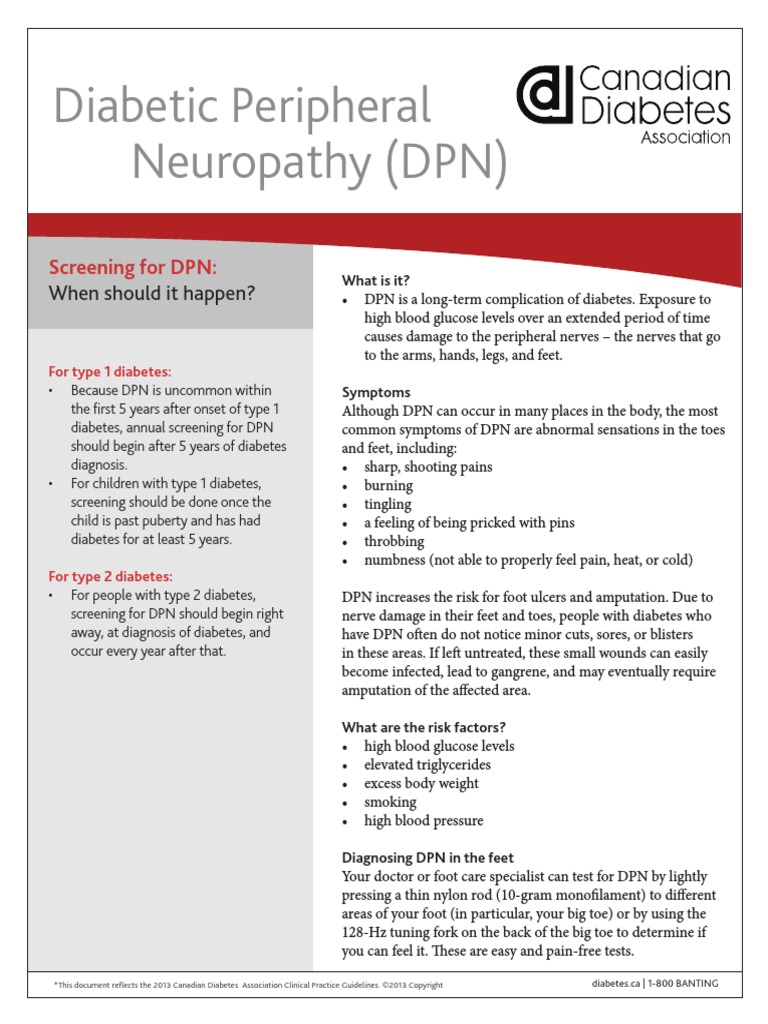 Diabetic Peripheral Neuropathy (DPN) | Download Free PDF | Peripheral ...