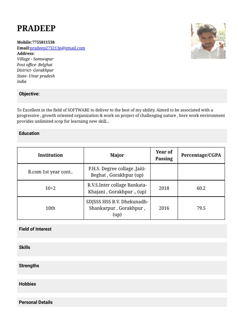 Resume MakerResume PDF | PDF