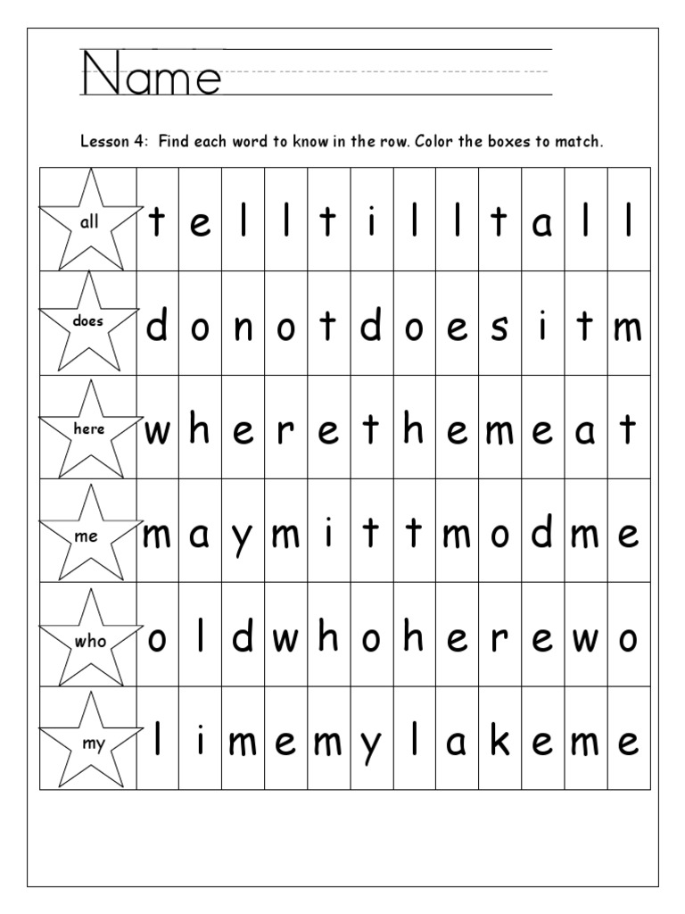 Find The Word Lesson 4 | PDF