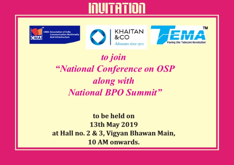 Osp Bpo Invitation Card | PDF