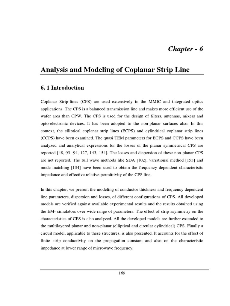 Modeling Coplanar Strip Line Characteristics | PDF | Dielectric ...