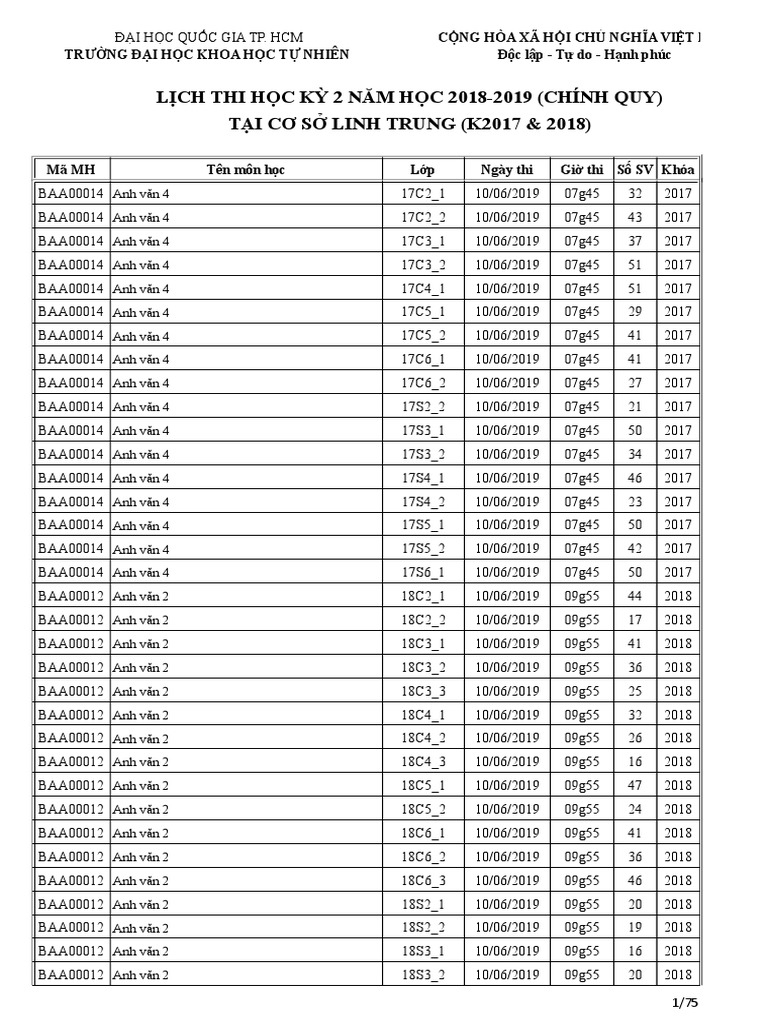 Lichthi - Cuoiky - HK2 - 1819 - LT - NVC | PDF