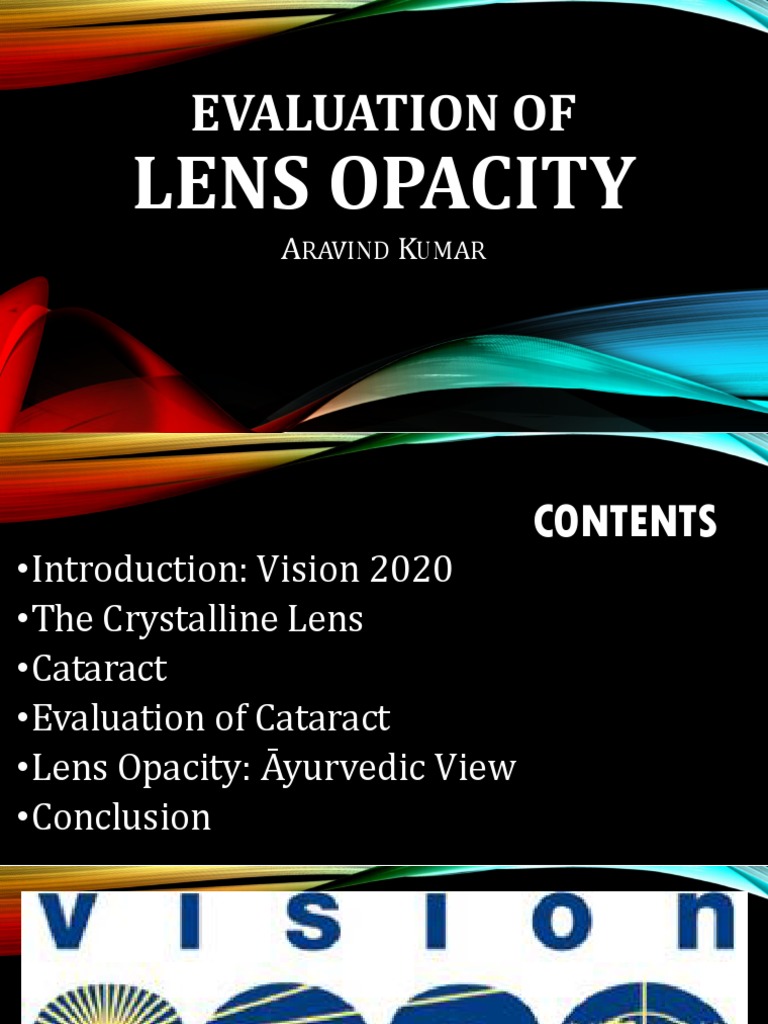 Lens Opacity | Download Free PDF | Cataract | Visual System