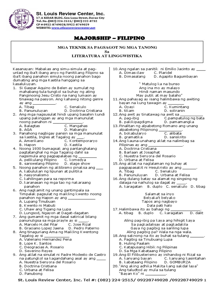 Filipino Major | PDF