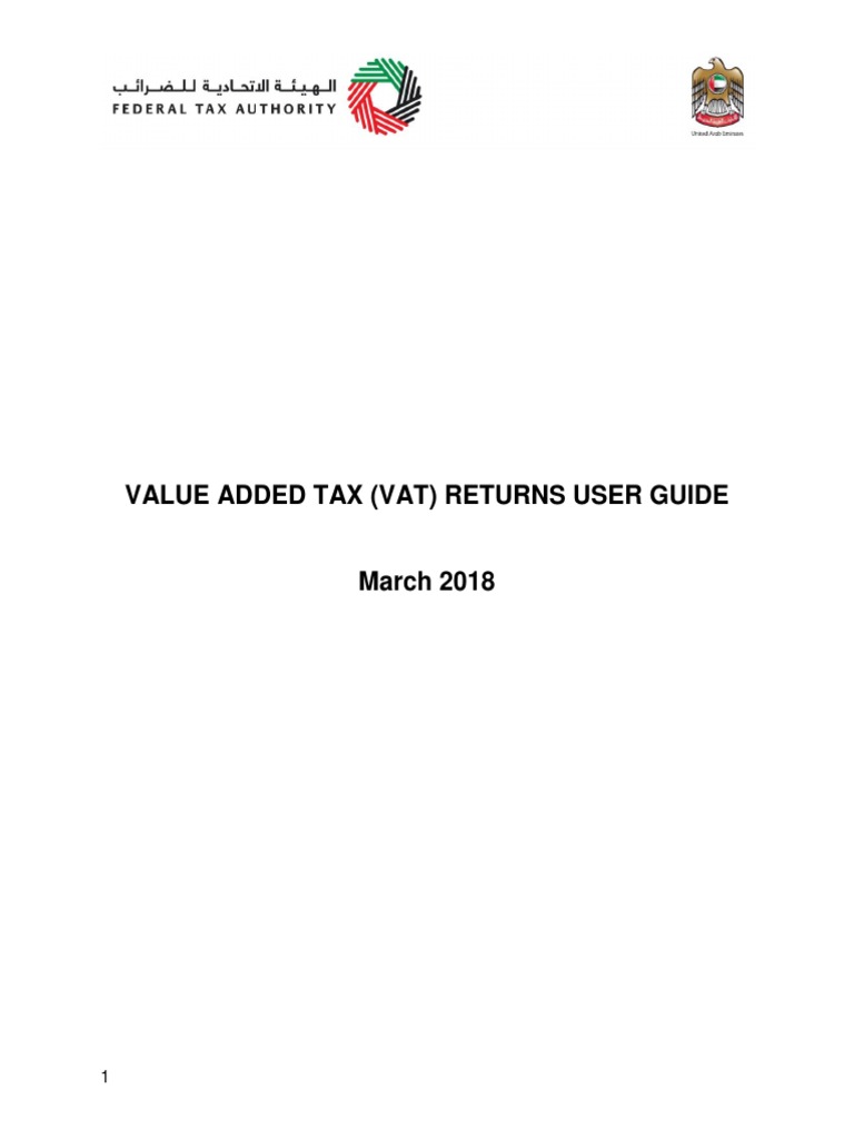 VAT Returns User Guide English 4 | PDF | Value Added Tax | Customs