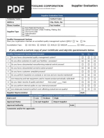 LO-F06 External Provider Evaluation Form | PDF | Evaluation | Business
