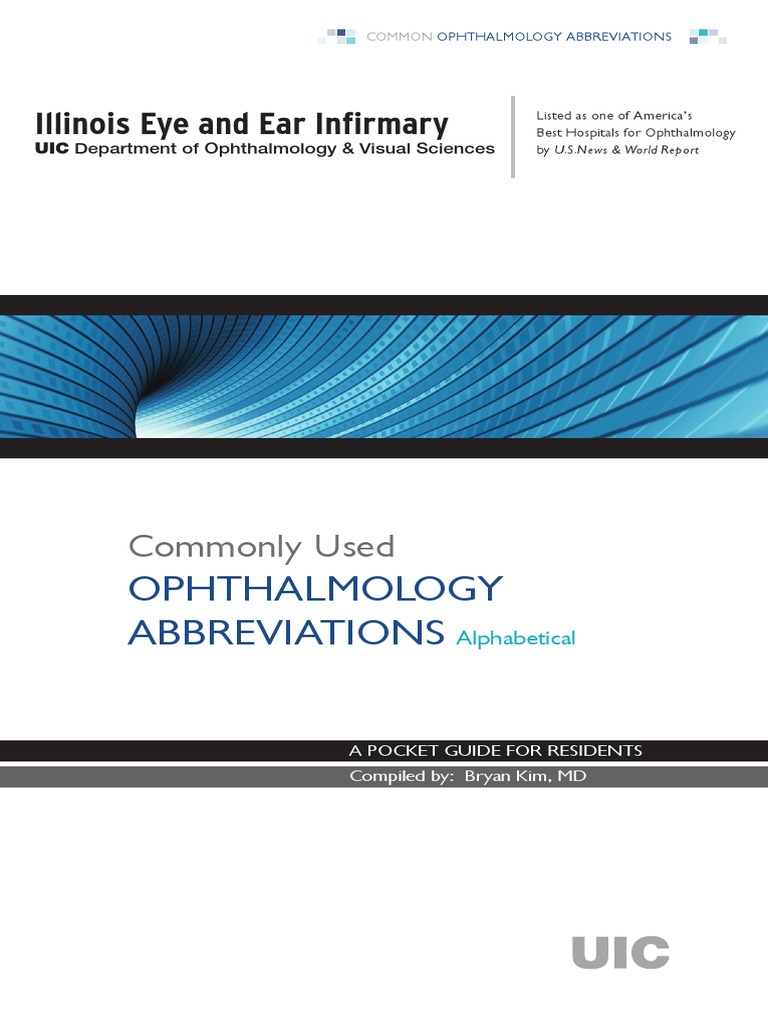 Ophthalmic-Dictionary Alphabetical 2011 | PDF | Glaucoma | Ophthalmology
