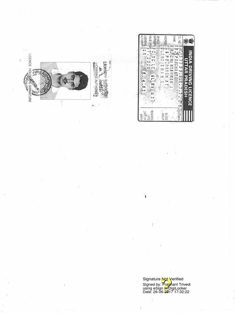 Signature Not Verified: Signed By: Prashant Trivedi Using Esign in ...