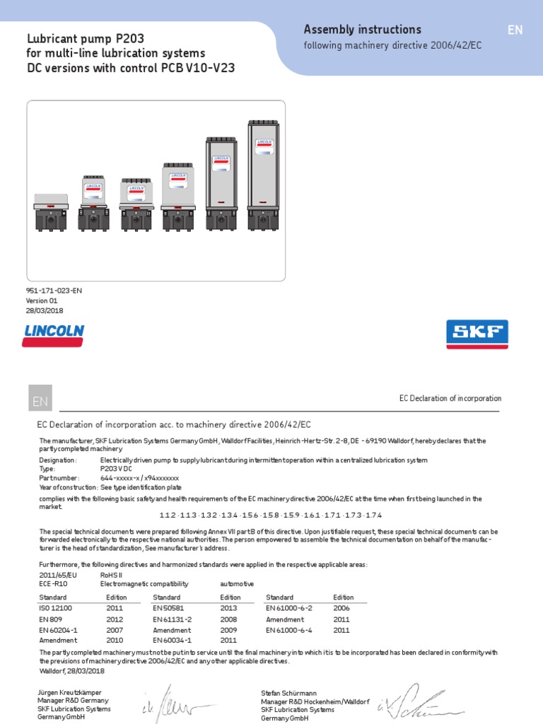 P203 DC W PCB V10-V23 951-171-023 - en-US PDF | PDF | Litre | Horsepower