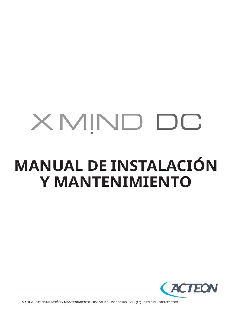 Installation Manual XMIND DC ES | PDF | Rayo X | Radiación ionizante