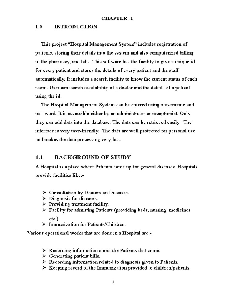 Design and Implementation of Hospital Management System | PDF ...