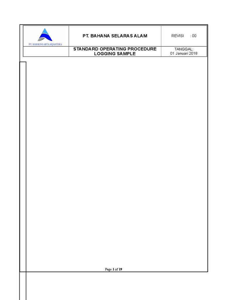 SOP EXP Logging Sample | PDF