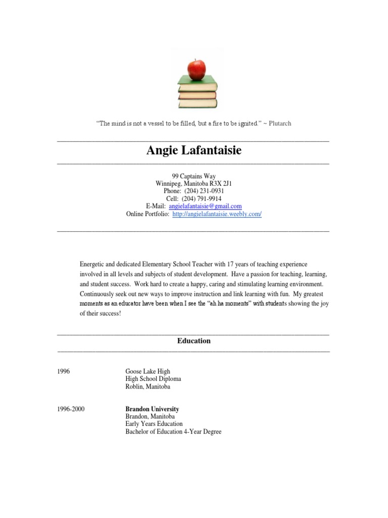 2019 Resume | PDF | Lesson Plan | Teachers