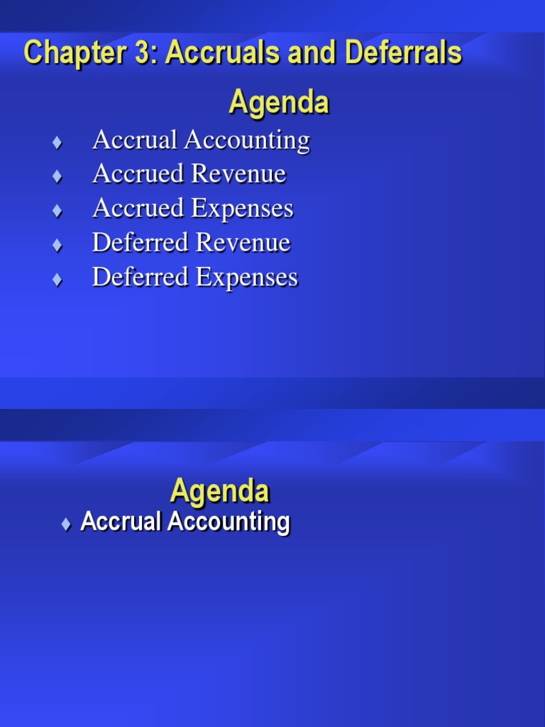 Understanding Accruals and Deferrals | PDF | Deferral | Accrual