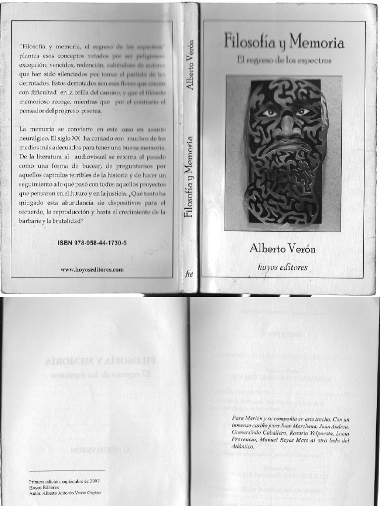 Libro Completo Filosofia y Memoria Alberto Veron | PDF Libro Completo Filosofia y Memoria Alberto Veron | PDF