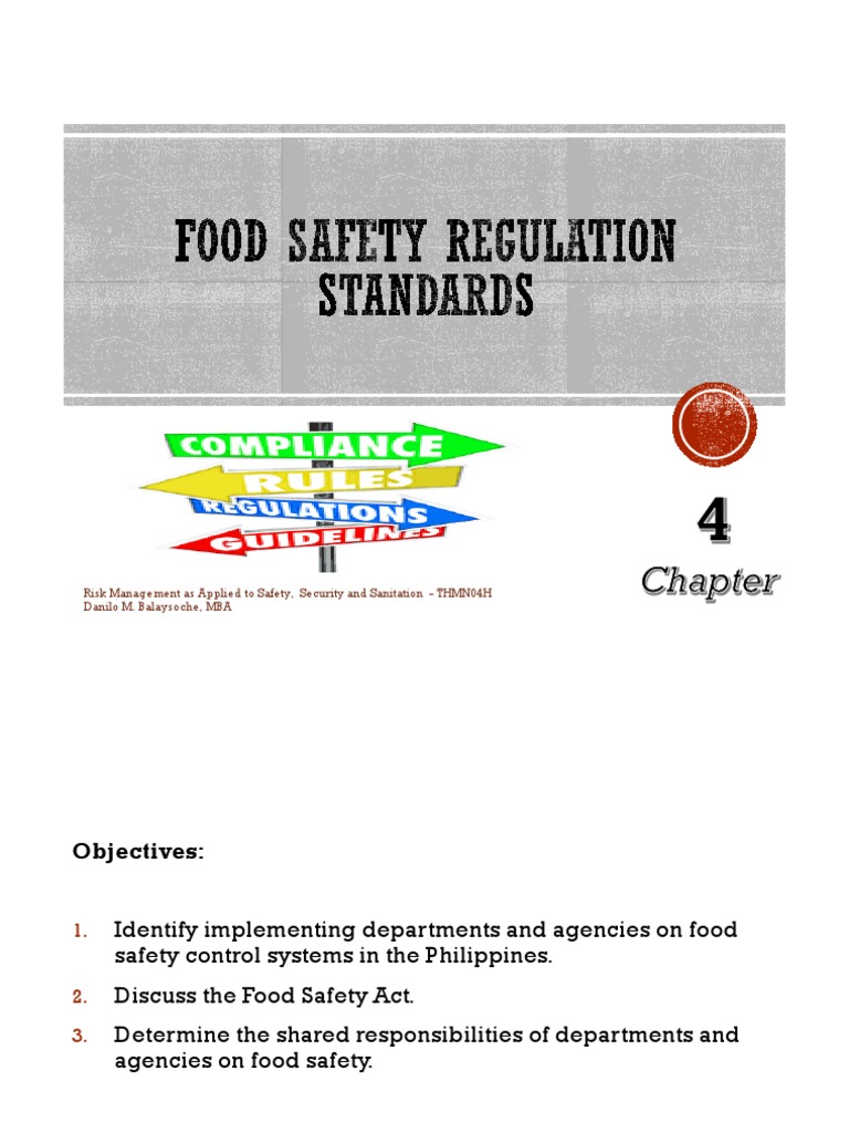 Food Safety Regulation Standards | PDF | Food Safety | Safety