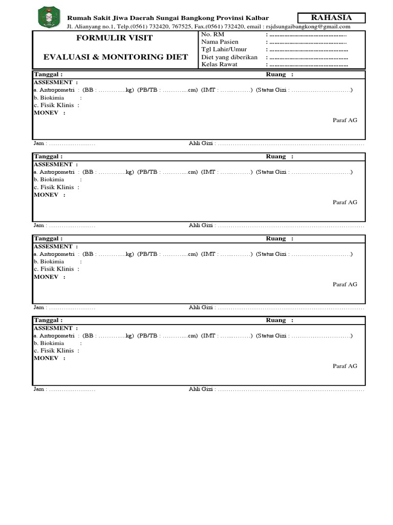 Form Monitoring Gizi | PDF