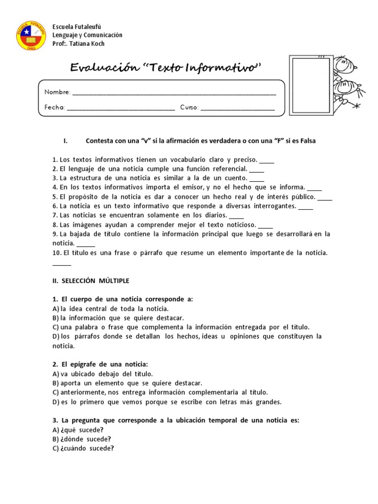 Evaluacion Texto Informativo | PDF | Yeti | Información